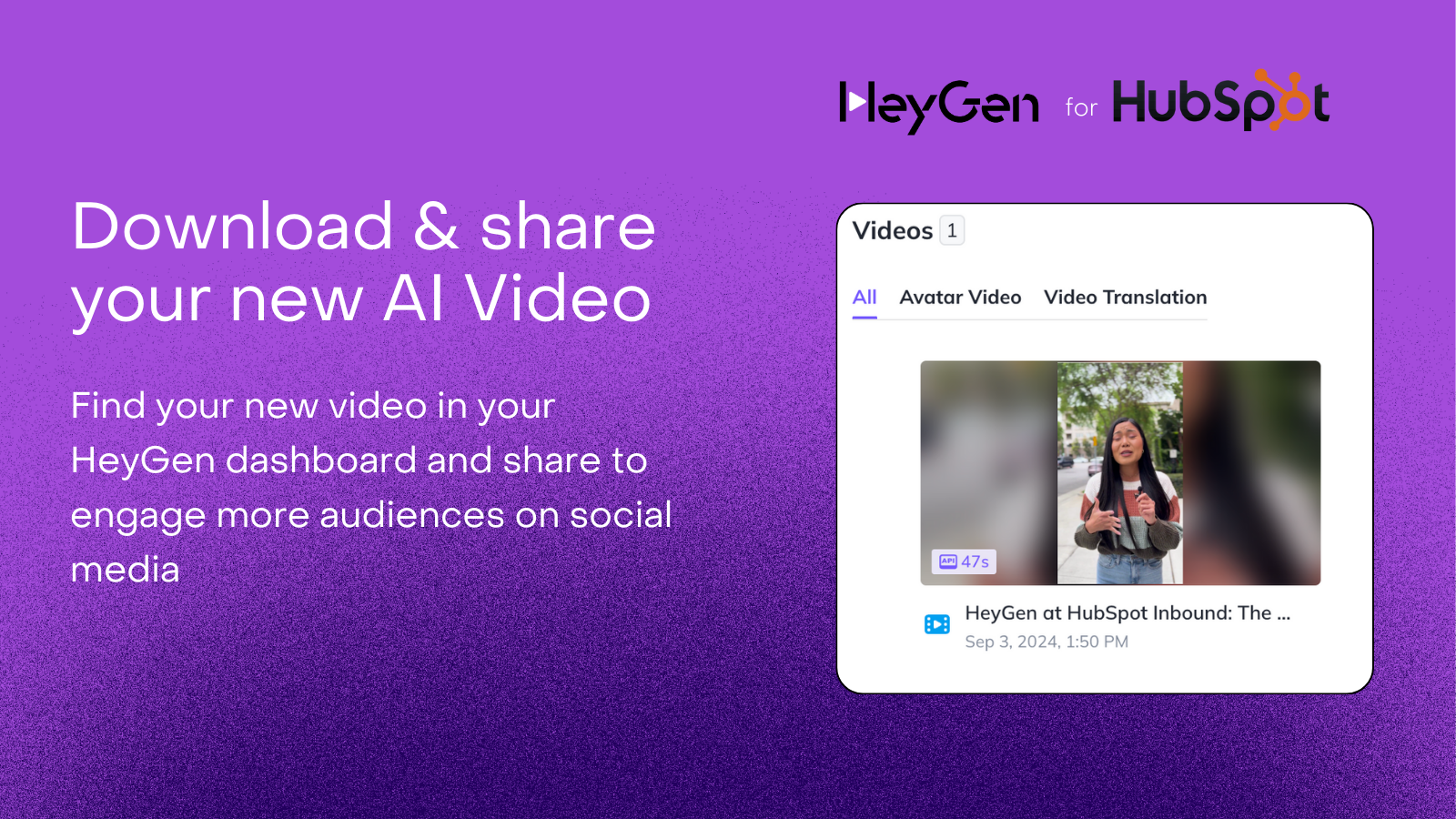 Integración de HeyGen: Blog-to-AI Video con HubSpot | Conéctala aquí